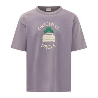 Dr&ocirc;le de Monsieur Car Palms Tee - - Tops - Herren - Lila - L