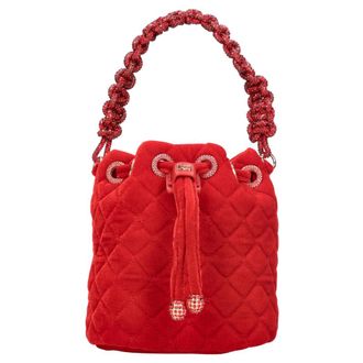 La Carrie Velvet Bag - - Bags - Damen - Rot - ONE SIZE