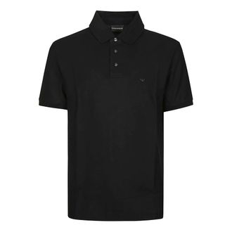 Emporio Armani Homme, Tops, Noir, Taille: L Polo en piqu&eacute; coupe classique