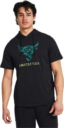 Under Armour Project Rock Kapuzenpullover f&uuml;r Herren, kurz&auml;rmlig (Schwarz)