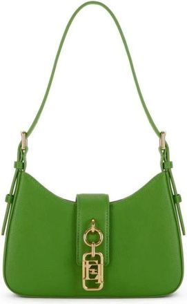 Elisabetta Franchi Femme, Sacs, Vert, Taille: ONE Size Small Hobo Bag with Charm