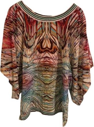 Byblos Printed Silk Boho Top Size M
