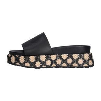 Liu Jo Wedge-Sandalen mit Logo vorne - - Shoes - Damen - Schwarzk - 40 EU