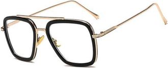 Generic Lunettes de soleil dégradées classiques 2026 - Verres rétro pour protéger contre les UV réfléchissants, noir/doré, Taille unique