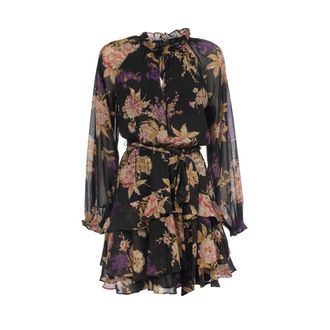 Ralph Lauren Kleid mit Blumenmuster - - Dresses - Damen - Schwarzk - 2XS