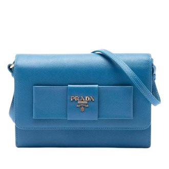 Prada Portefeuille bandouli&egrave;re Pre-owned - Femme - Pre-owned - Bleu - Taille: ONE Size