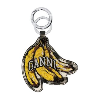 Ganni Gelber Schl&uuml;sselanh&auml;nger mit silberner Klammer - - Accessories - Damen - Gelb - ONE SIZE