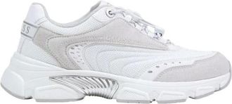 Guess Femme, Chaussures, Blanc, Taille: 36 EU Slip-On Sporty Lace-Up Baskets