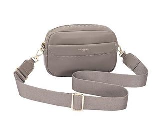 David Jones Paris - Pochette Bandouli&egrave;re - Sac port&eacute; travers - Port&eacute; &eacute;paule - Taille Mini - Mati&egrave;re Synth&eacute;tique - Pratique Ville Chic Voyage Classique (Fungi)