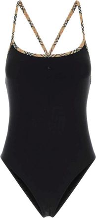 Burberry Femme, Maillots de bain, Noir, Taille: 38 FR Maillot de bain &agrave; bordures Check