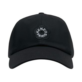 Kenzo Femme, Accessoires, Noir, Taille: ONE Size Casquette en coton &agrave; fleur brod&eacute;e