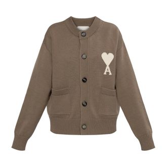 Ami Femme, Pulls, Brun, Taille: 38 FR De Coeur Cardigan