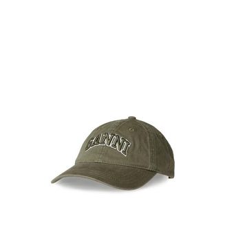 Ganni Casquette en coton &agrave; logo brod&eacute;