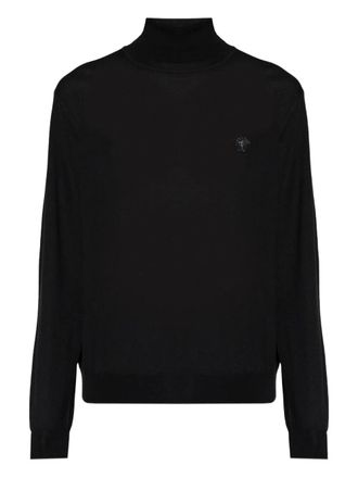 Versace pull &agrave; col roul&eacute; - Noir