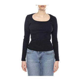 Levi's Essential Sqrd Neck Long Sleeve - - Tops - Damen - Schwarzk - L