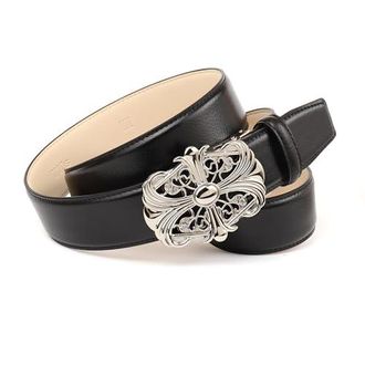 Anthoni Crown Ceinture Automatique en Cuir, Noir, 90 Femme