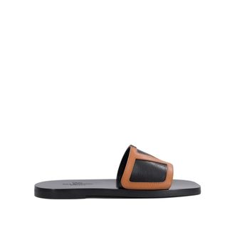 Valentino Garavani Schwarze Leder VLogo Sandalen - - Shoes - Damen - Schwarzk - 43 EU