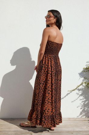 Next Midikleid Sommerkleid Baumwolle Carmenausschnitt und R&uuml;schen (1-tlg)