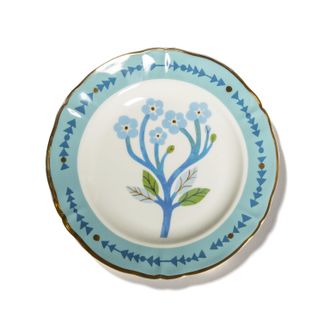 BITOSSI HOME Assiette à dessert Cm.20,5 Botanica Bleu Bot00202
