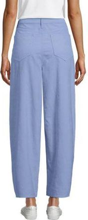 Lands End Barrel-Feincordhose High Waist, Damen, Gr&ouml;&szlig;e:44 regular, Blau, by Lands End