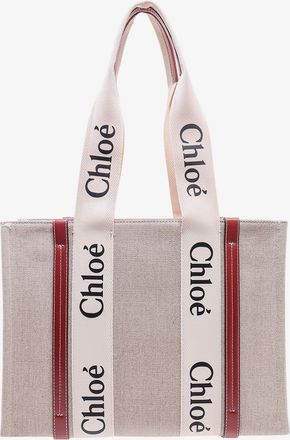 Chlo&eacute; Woody linen shoulder bag - CHLOE - gender_Woman