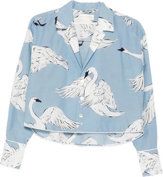 Olivia Von Halle Femme, V&ecirc;tements de nuit et de d&eacute;tente, Bleu, Taille: 38 FR Lucia Laia Pyjama Set
