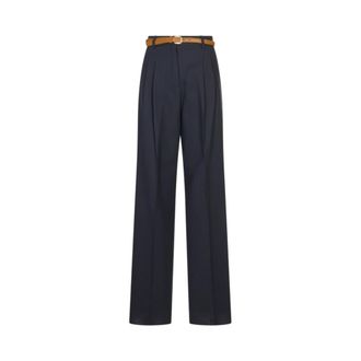 Max Mara Adunco Weite Hose - - Trousers - Damen - Blau - S