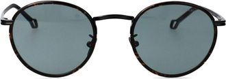 Giorgio Armani Sonnenbrille mit rundem Gestell - Schwarz