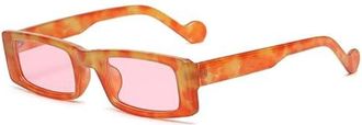 Generic Lunettes De Soleil Carr&eacute;es &Agrave; Petite Monture For Hommes Et Femmes, Vacances, F&ecirc;tes, Lunettes De Soleil D&eacute;coratives(Orange)