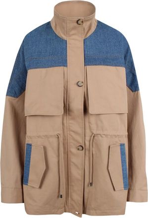 Jovonna London Femme, Vestes, Multicolore, Taille: 42 FR Nano Denim Panel Jacket