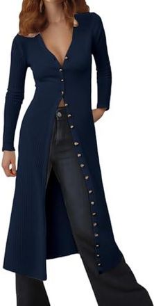 Generic Robes amincissantes, cardigan long en tricot pour robe longue &eacute;l&eacute;gante et d&eacute;contract&eacute;e, avec coupe ajust&eacute;e et l&eacute;g&egrave;re, couverture de protection solaire