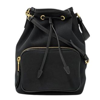Prada Pre-owned Vintage Canvas Bucket Bag - Femme - Pre-owned - Noir - Taille: ONE Size
