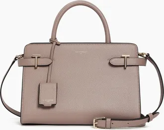 Le Tanneur Sac &agrave; main moyen mod&egrave;le Emilie en cuir grain&eacute;