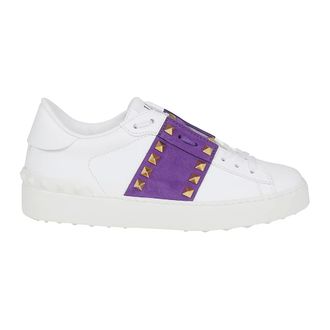 Valentino Garavani Femme, Chaussures, Blanc, Taille: 35 1/2 EU Baskets Rockstud Untitled en Cuir de Veau