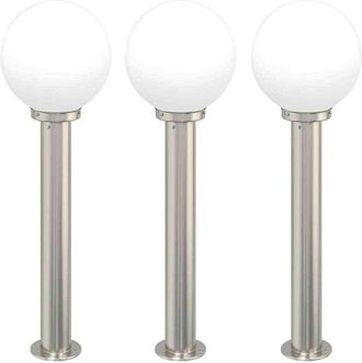vidaXL Pollerleuchten 3 St&uuml;ck 80 cm Edelstahl IP44 vidaXL