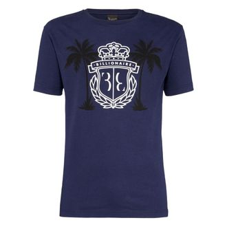 Billionaire Boys Club Homme, Tops, Bleu, Taille: XS T-Shirt Col Rond Palms