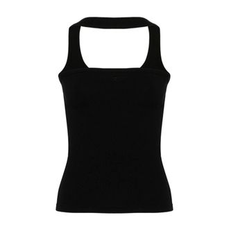 Courr&egrave;ges Femme, Tops, Noir, Taille: 42 FR Hyperbole 90s Rib Top