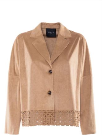 Nenette Femme, Vestes, Beige, Taille: 44 FR Boxy Suede Jacket