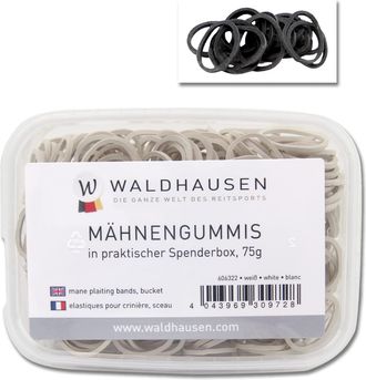 Waldhausen Mähnengummis in Spenderbox, schwarz