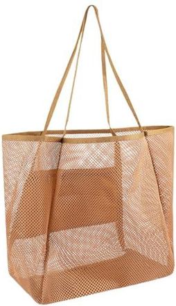 Generic Sac fourre-tout de plage, organiseur en maille, sac de rangement pliable, sac de transport de voyage r&eacute;utilisable, sac utilitaire l&eacute;ger pour le campin