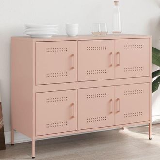 vidaXL Sideboard Rosa 100,5x39x79 cm Stahl Vidaxl