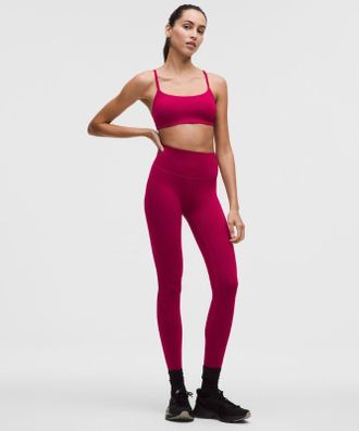 lululemon Wunder Train Leggings mit hohem Bund f&uuml;r Frauen - 71 cm - Gr&ouml;&szlig;e 10 in Berry Rumble
