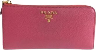 Prada Portefeuille long en cuir Saffiano Pre-owned - Femme - Pre-owned - Rose - Taille: ONE Size