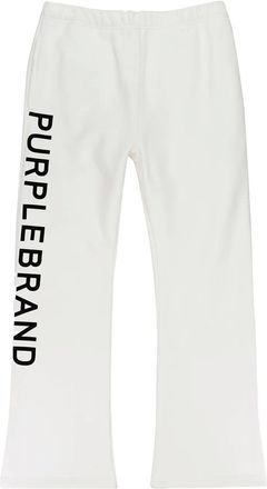 Purple Ausgestellte White Jogginghose aus Fleece - Nude