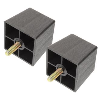 Artibetter 6 St&uuml;ck Metall M&ouml;belf&uuml;&szlig;e 8cm H&ouml;henverstellbare Trapez M&ouml;belbeinverl&auml;ngerungen mit M8 Gewinde Kunststoffgleiter f&uuml;r Sofa Bett Stuhl und Schrank