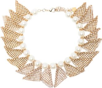 Rosantica Frizz embellished necklace - Gold