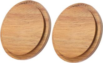 Cabilock 2pcs Ersatz Holzdeckel Für Kaffee Becher Rustikaler Holzdeckel Für Glasbecher Versiegelte Decke Für Wasserbecher Kerzenglas Deckel Innendurchmesser 7,