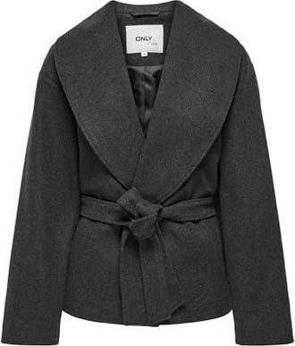 Only Onlaugusta Life Otw Veste courte pour femme (1 pièce), Gris foncé mélangé, XS