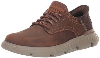 Skechers Homme Slip-ins Garza-Gervin Casual Slip-on Shoes Chaussures, Dark Brown Leather, 40 EU