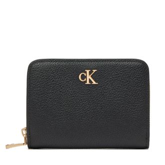 Calvin Klein Geldb&ouml;rse Calvin Klein Minimal Monogrm Lthr Med Flap Zi LV04F1064G Schwarz